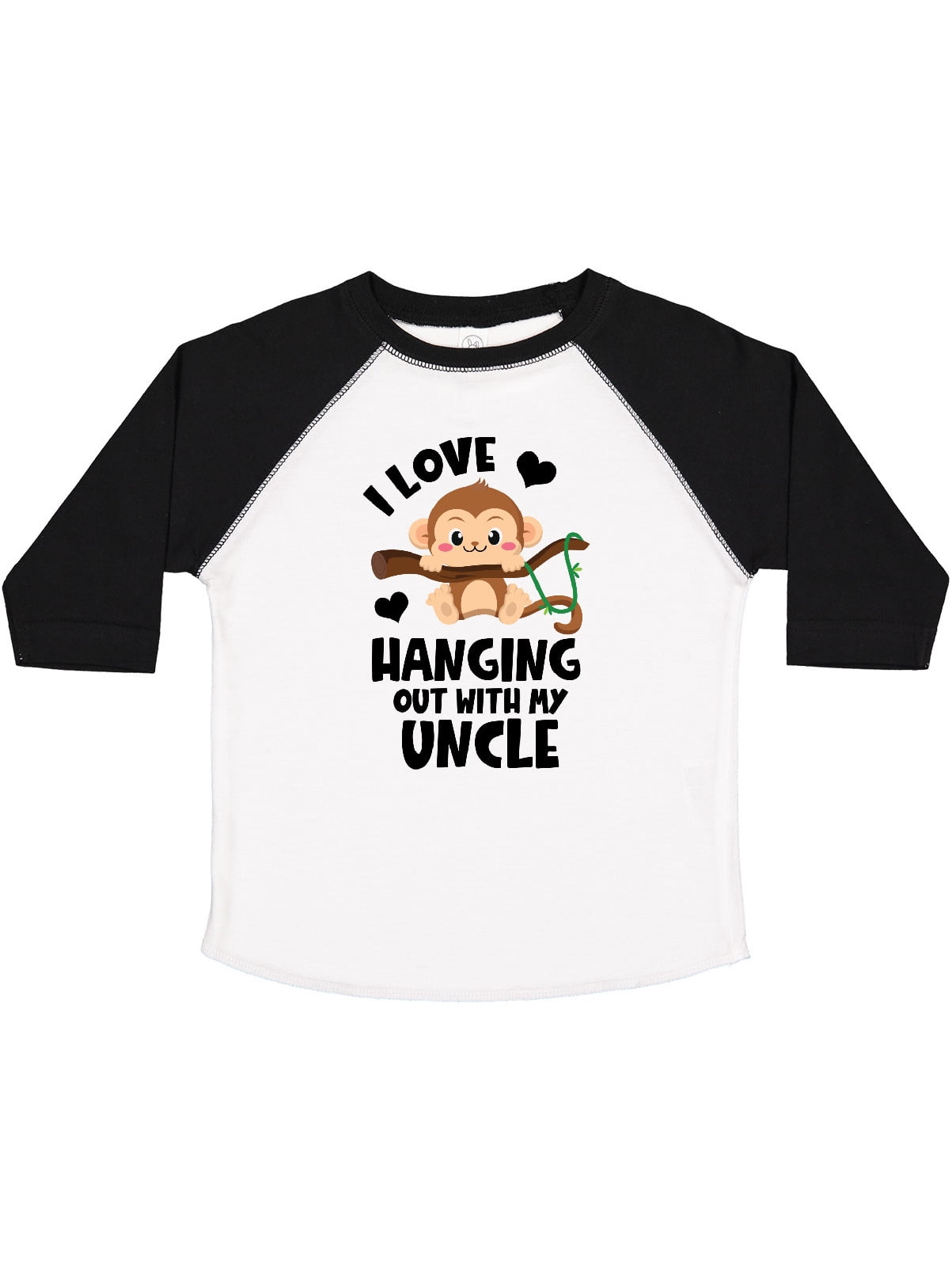 Inktastic Monkey I Love Hanging out with My Uncle Boys or Girls Toddler ...