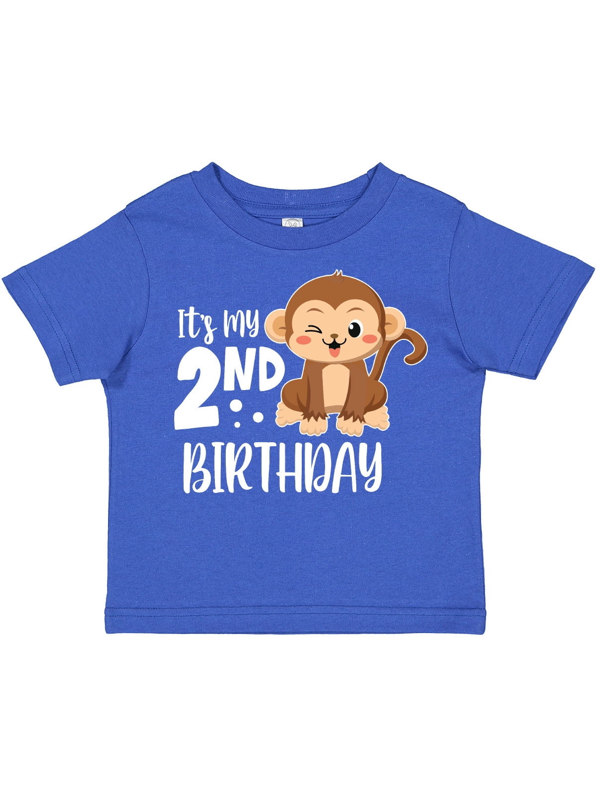 Inktastic Monkey Its My 2nd Birthday Boys or Girls Toddler T-Shirt ...