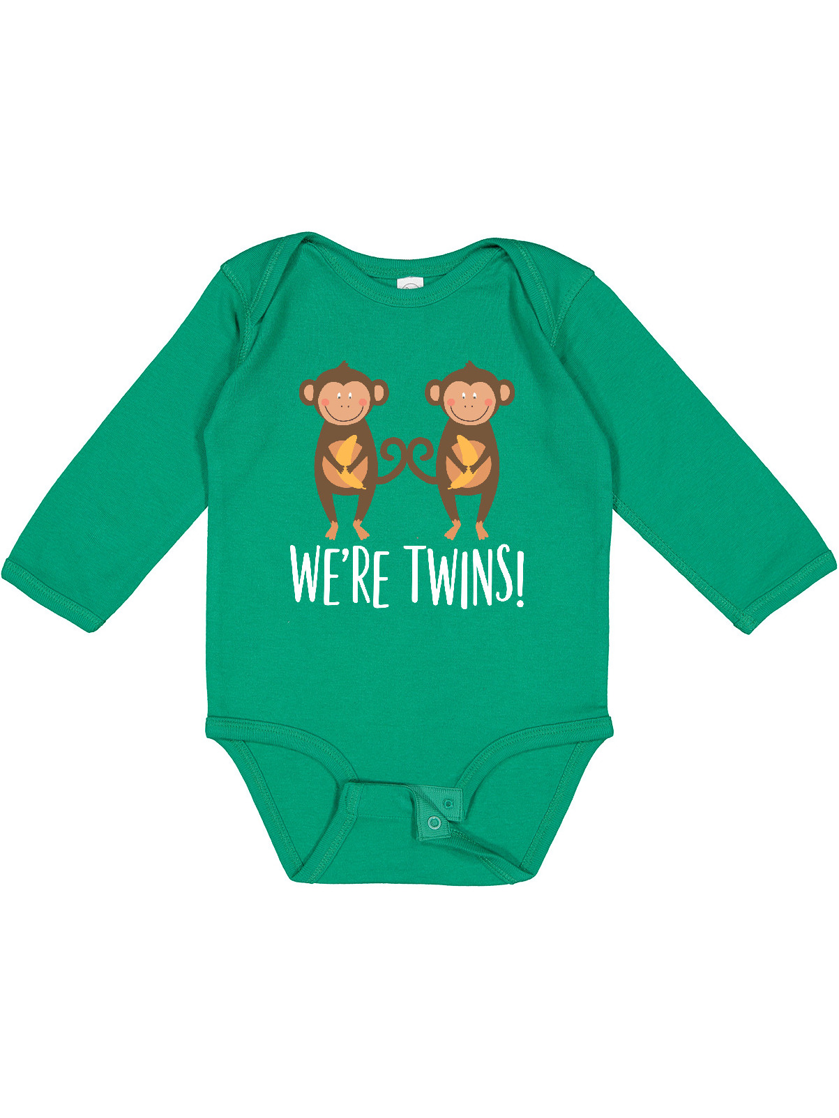 Inktastic Monkey Twins Boy Girl Gift Idea Boys or Girls Long Sleeve ...