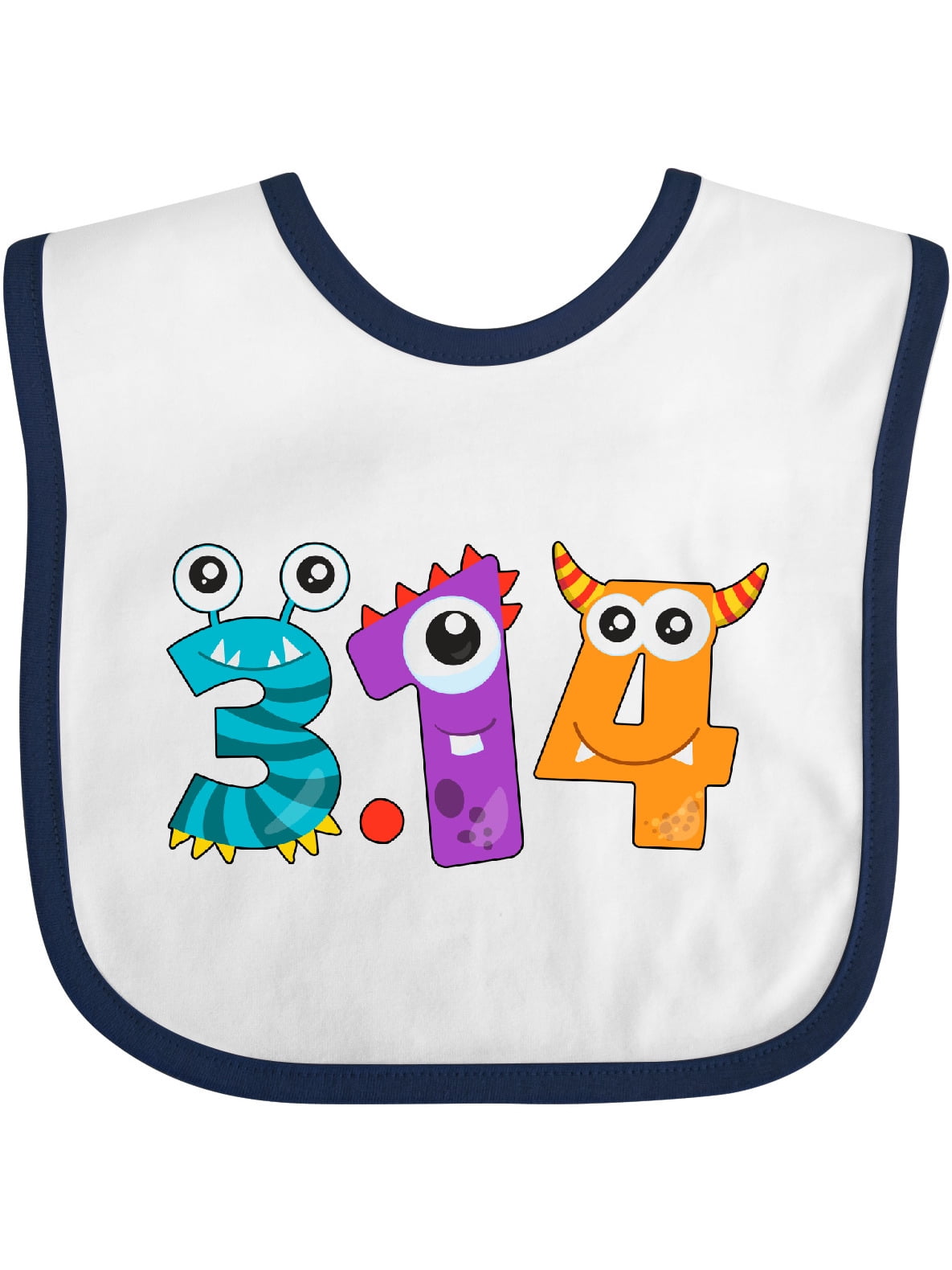 Inktastic Monsters Like Pi- Pi Day Numbers Boys or Girls Baby Bib ...