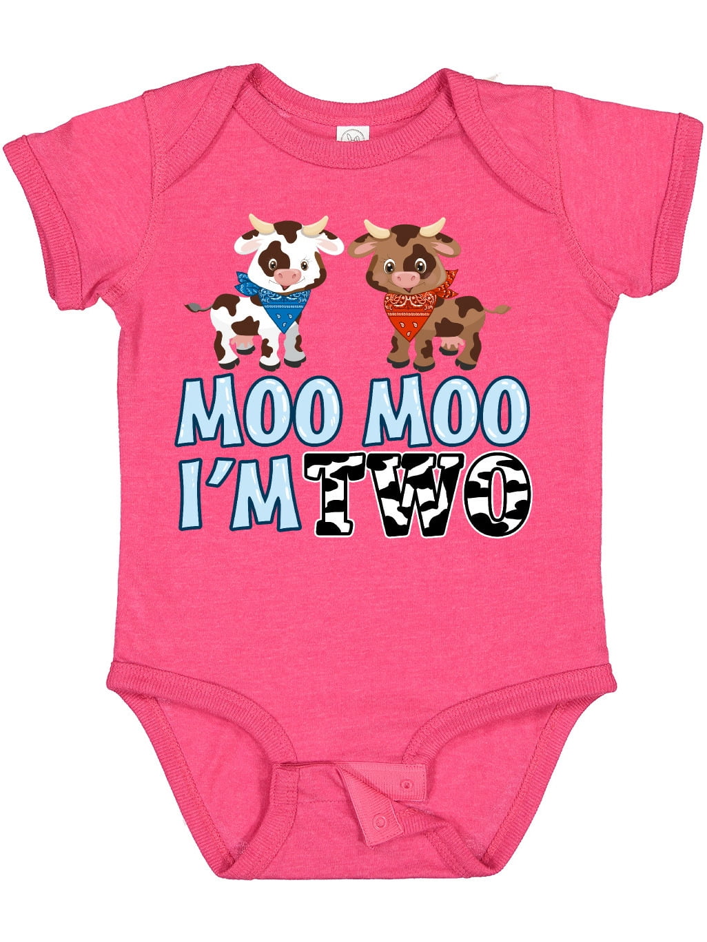 Inktastic Moo Moo I'm 2 with Cute Holstein Cows Boys or Girls Baby ...