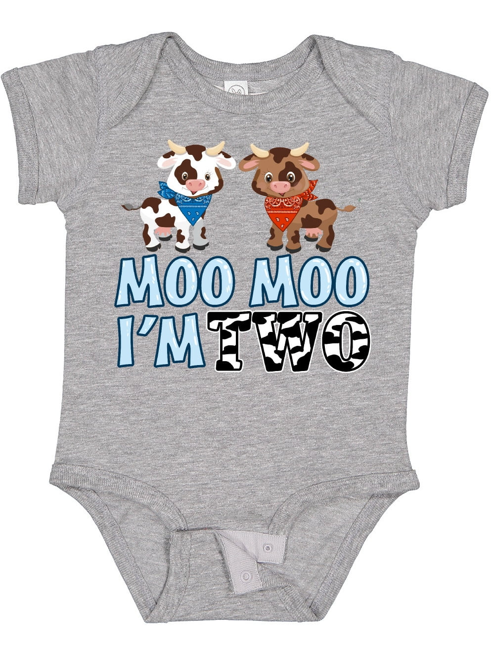 Inktastic Moo Moo I'm 2 with Cute Holstein Cows Boys or Girls Baby ...