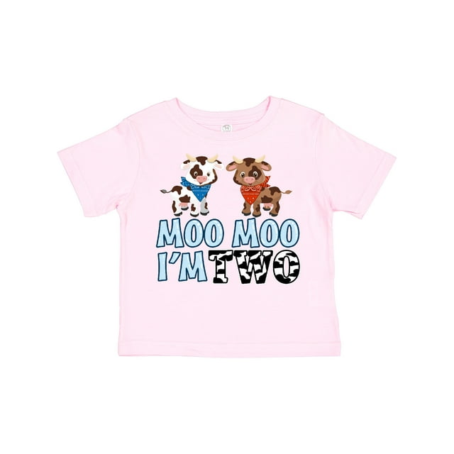 Inktastic Moo Moo I'm 2 with Cute Holstein Cows Boys or Girls Toddler T ...