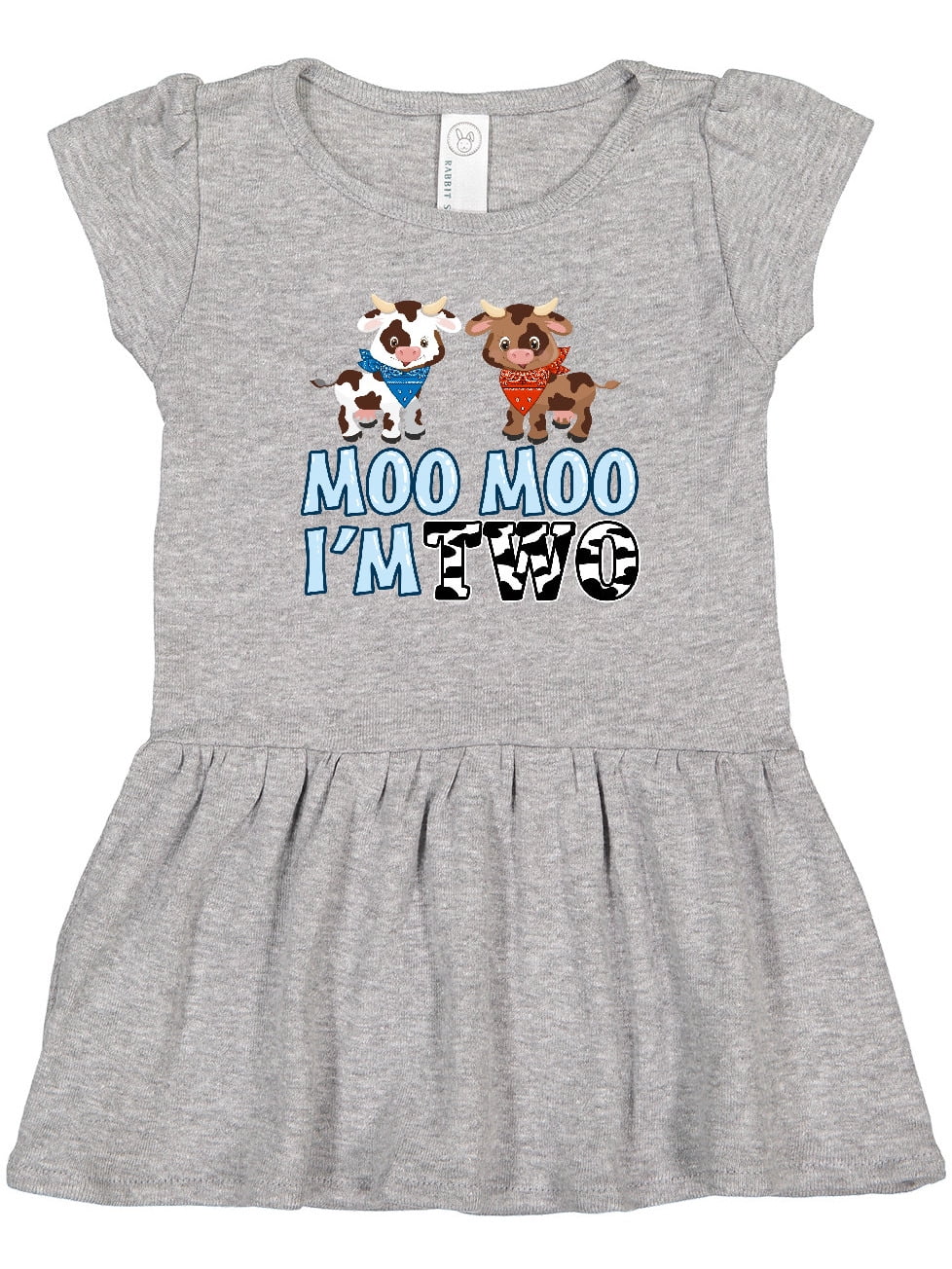 Inktastic Moo Moo I'm 2 with Cute Holstein Cows Girls Toddler Dress ...
