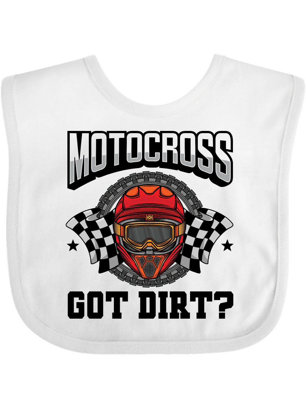 Inktastic Motocross Dirt Biking Got Dirt Boys or Girls Baby Bib ...