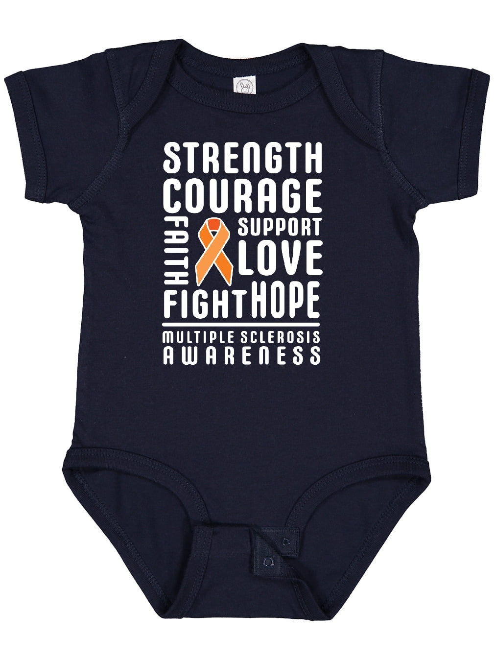 Inktastic Multiple Sclerosis Awareness Strength Courage and Support Boys or Girls Baby Bodysuit ...