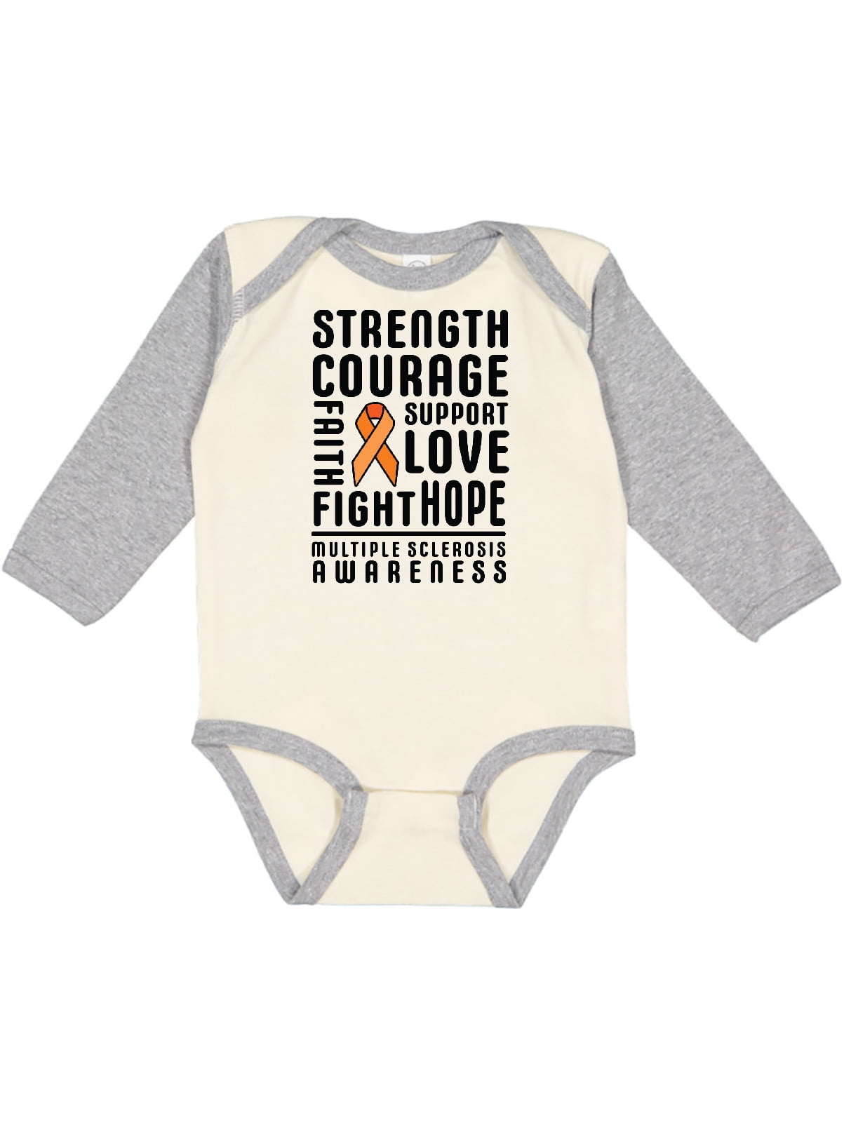 Inktastic Multiple Sclerosis Awareness Strength Courage and Support Boys or Girls Long Sleeve ...