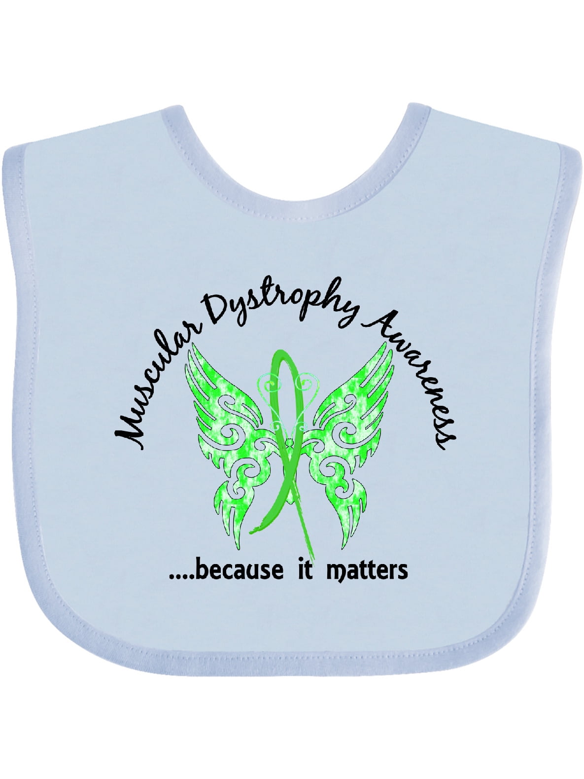 Inktastic Muscular Dystrophy Butterfly 6.1 Boys or Girls Baby Bib ...