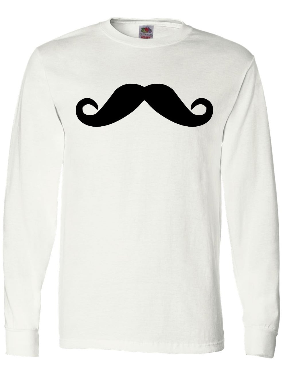 Inktastic Mustache Long Sleeve T-Shirt - Walmart.com
