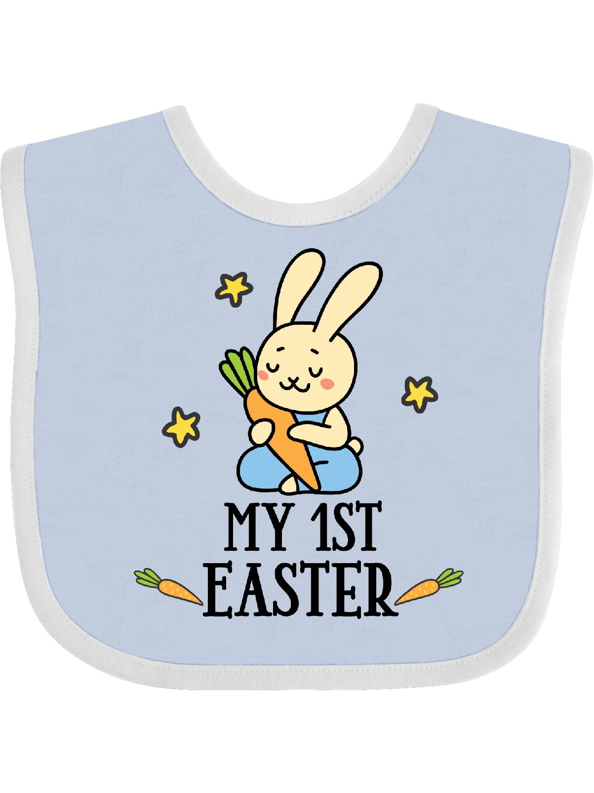 Inktastic My 1st Easter Boy Bunny Rabbit Boys Baby Bib - Walmart.com