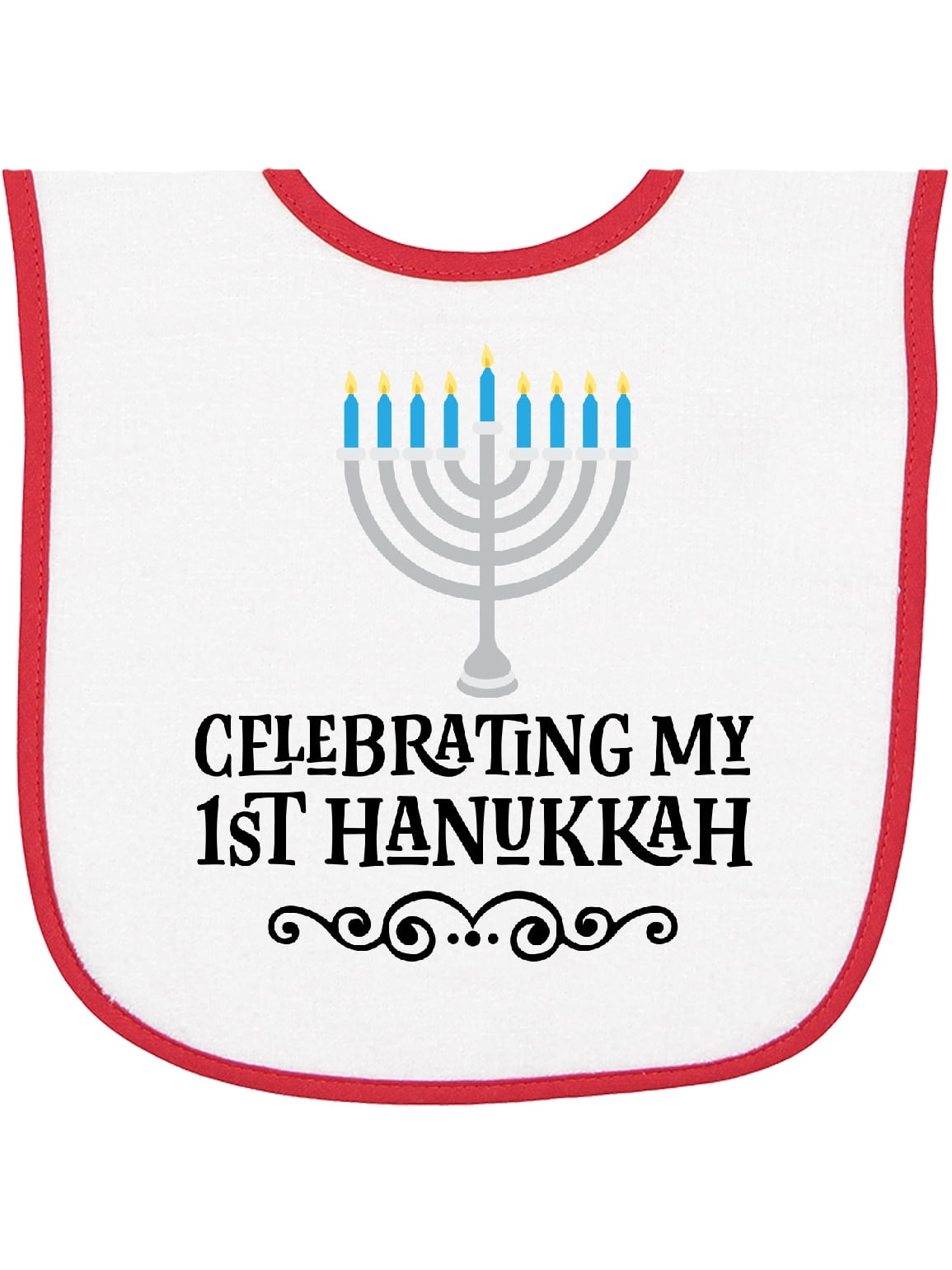 Inktastic My 1st Hanukkah Celebration Baby Terry Cloth Bib - Walmart.com