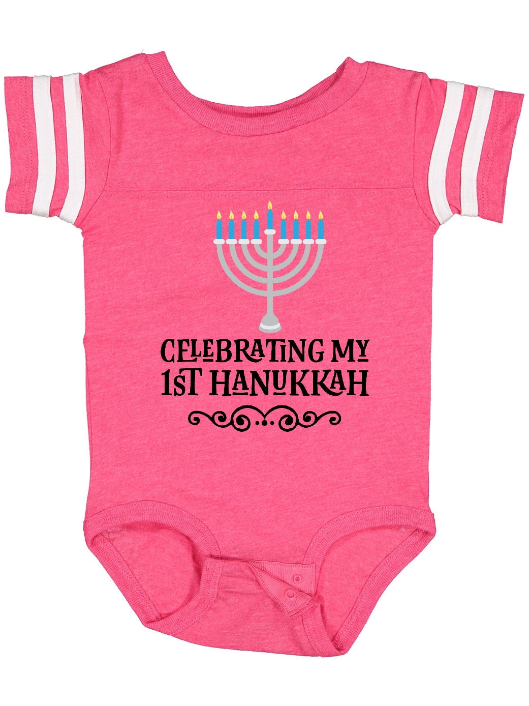 Inktastic My 1st Hanukkah Celebration Boys or Girls Baby Bodysuit ...