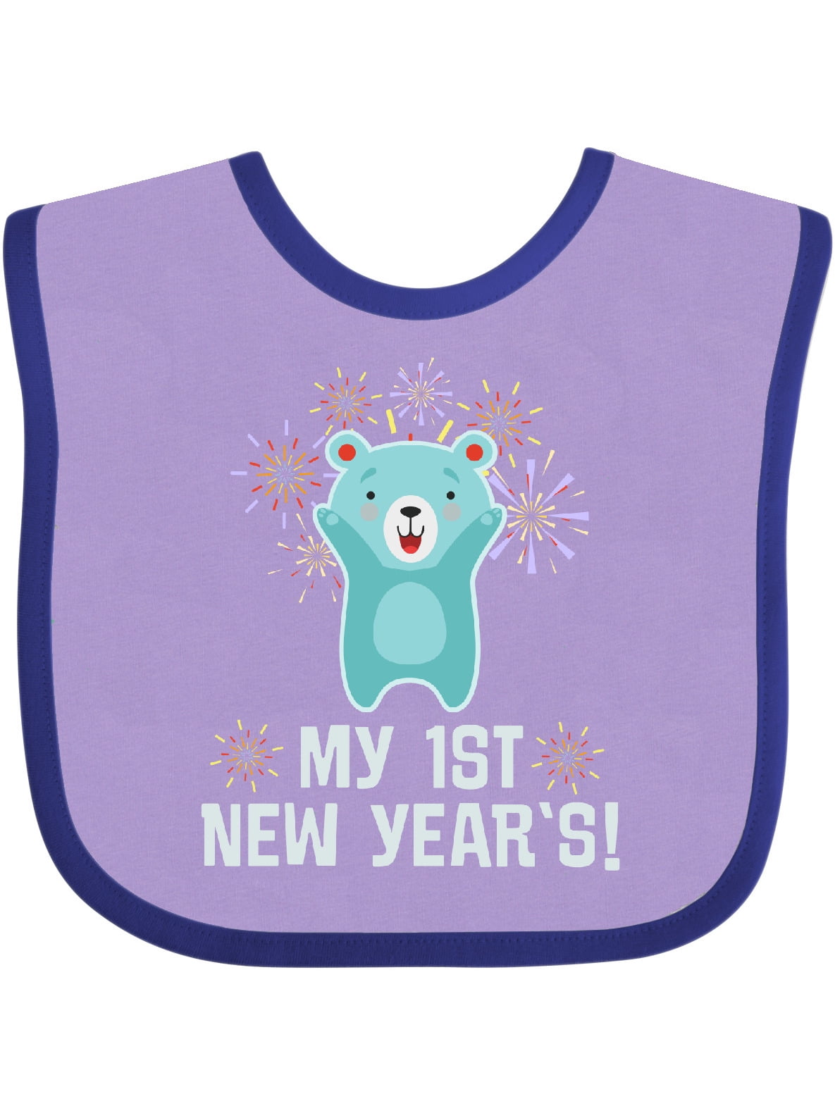 Inktastic My 1st New Years Baby Bear Boys or Girls Baby Bib - Walmart.com