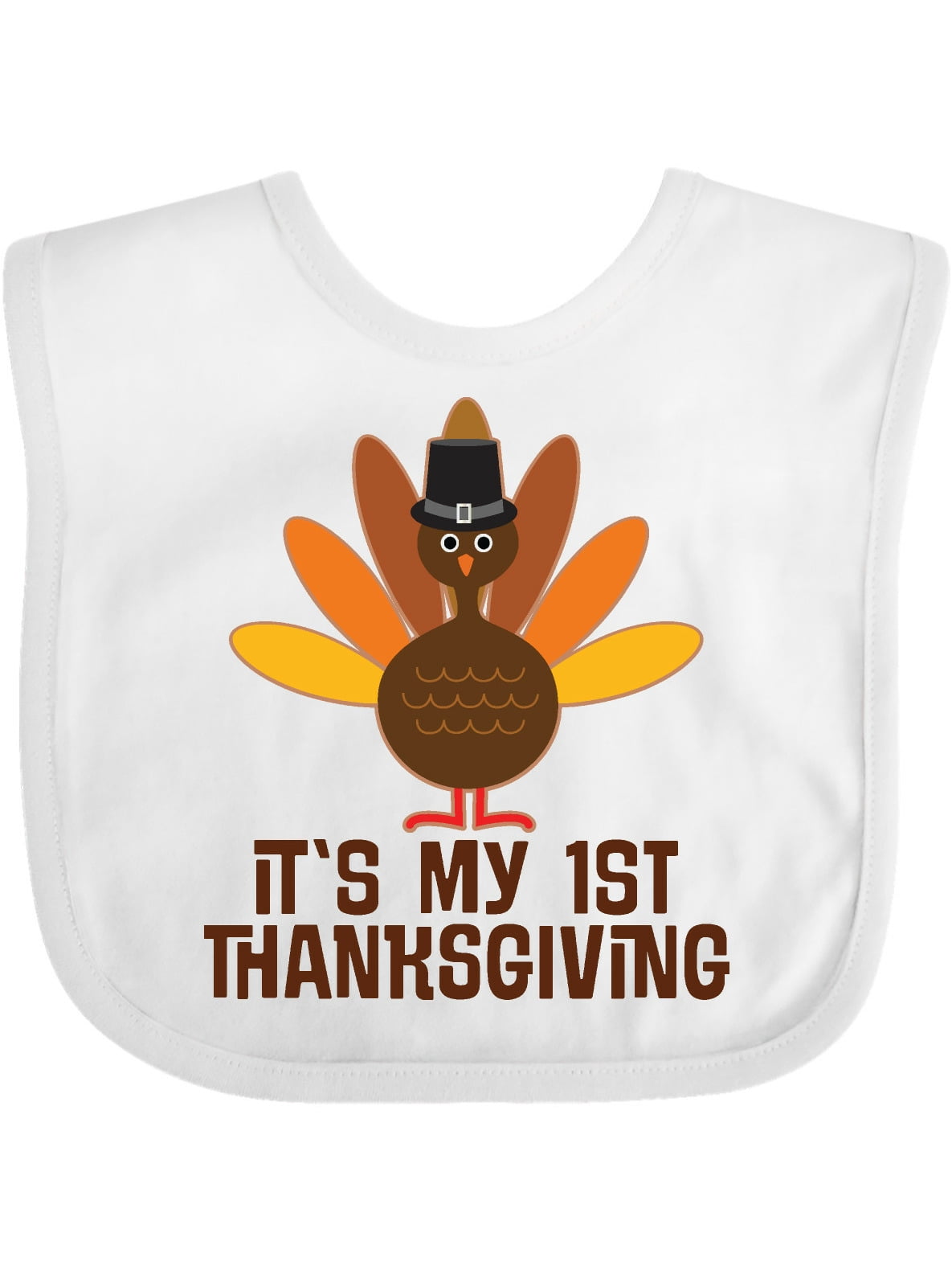 Inktastic My 1st Thanksgiving Turkey Boys or Girls Baby Bib - Walmart.com