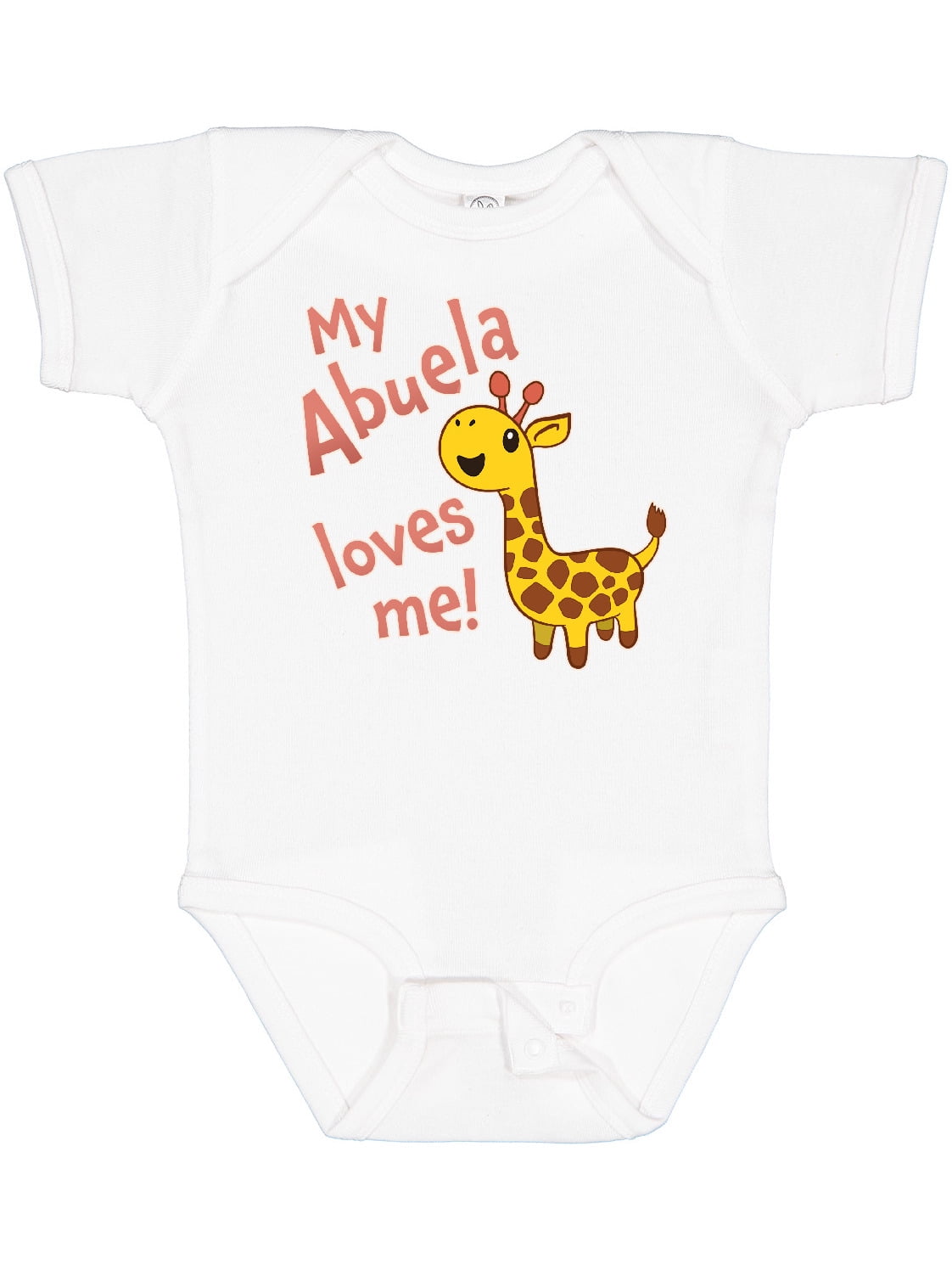 Inktastic My Abuela Loves me- cute giraffe Boys or Girls Baby Bodysuit - Walmart.com