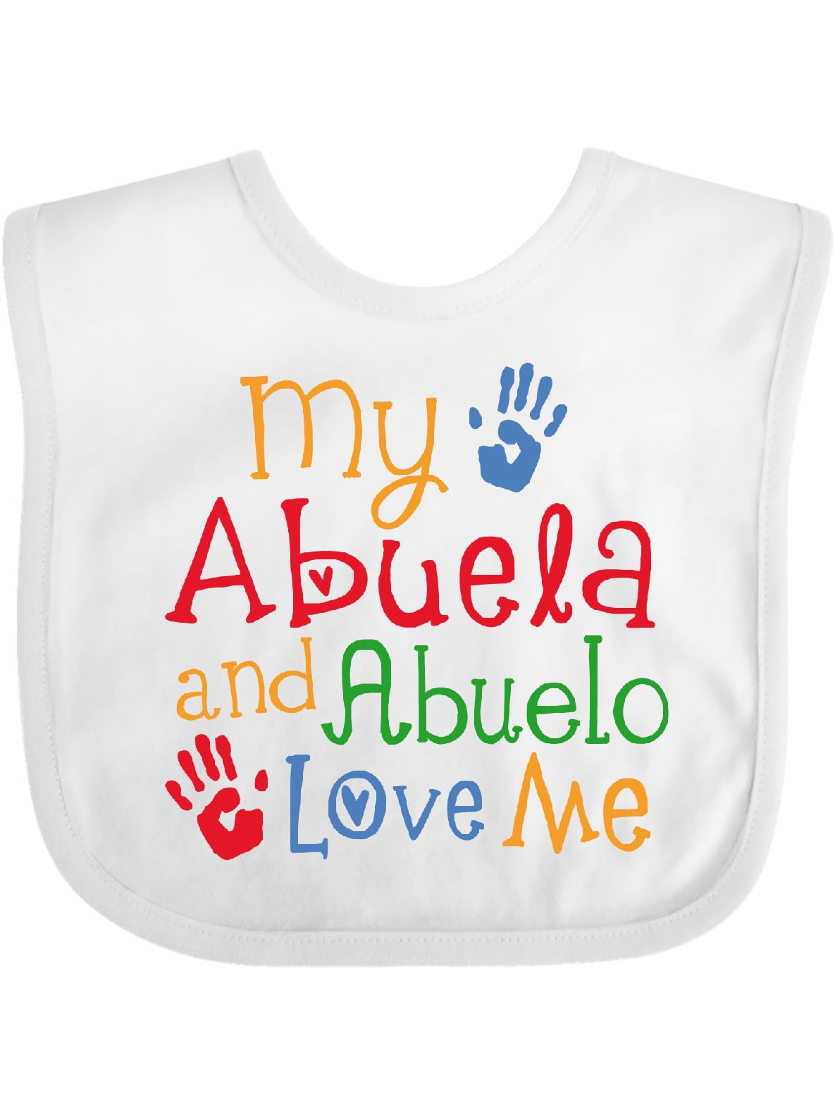 Inktastic My Abuela and Abuelo Love Me Boys or Girls Baby Bib - Walmart.com
