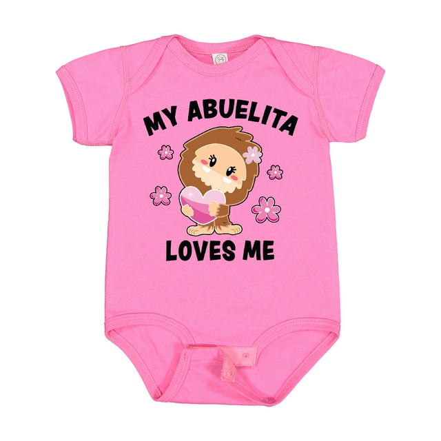 Inktastic My Abuelita Loves Me with Bigfoot Girls Baby Bodysuit - Walmart.com