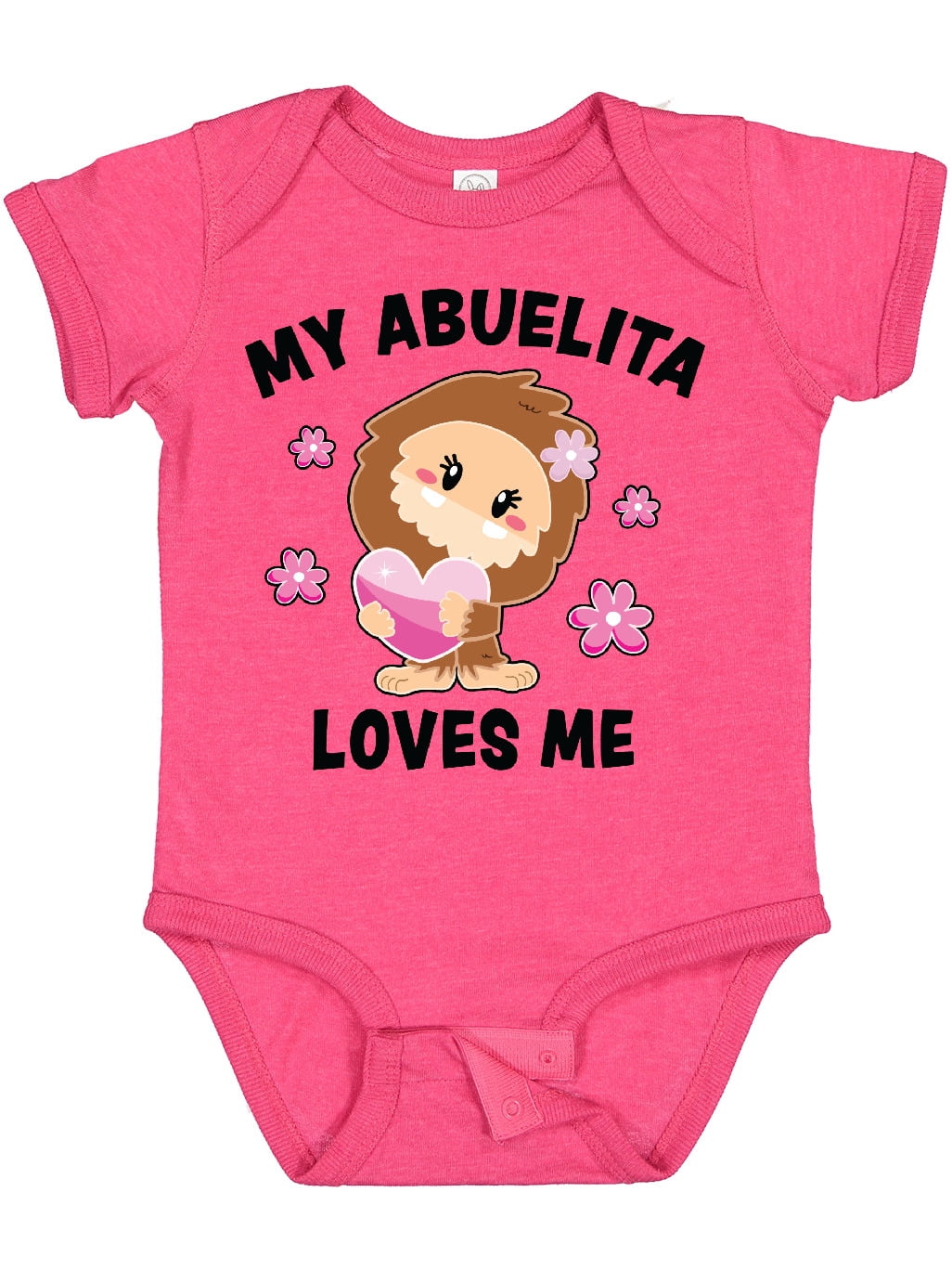 Inktastic My Abuelita Loves Me with Bigfoot Girls Baby Bodysuit - Walmart.com
