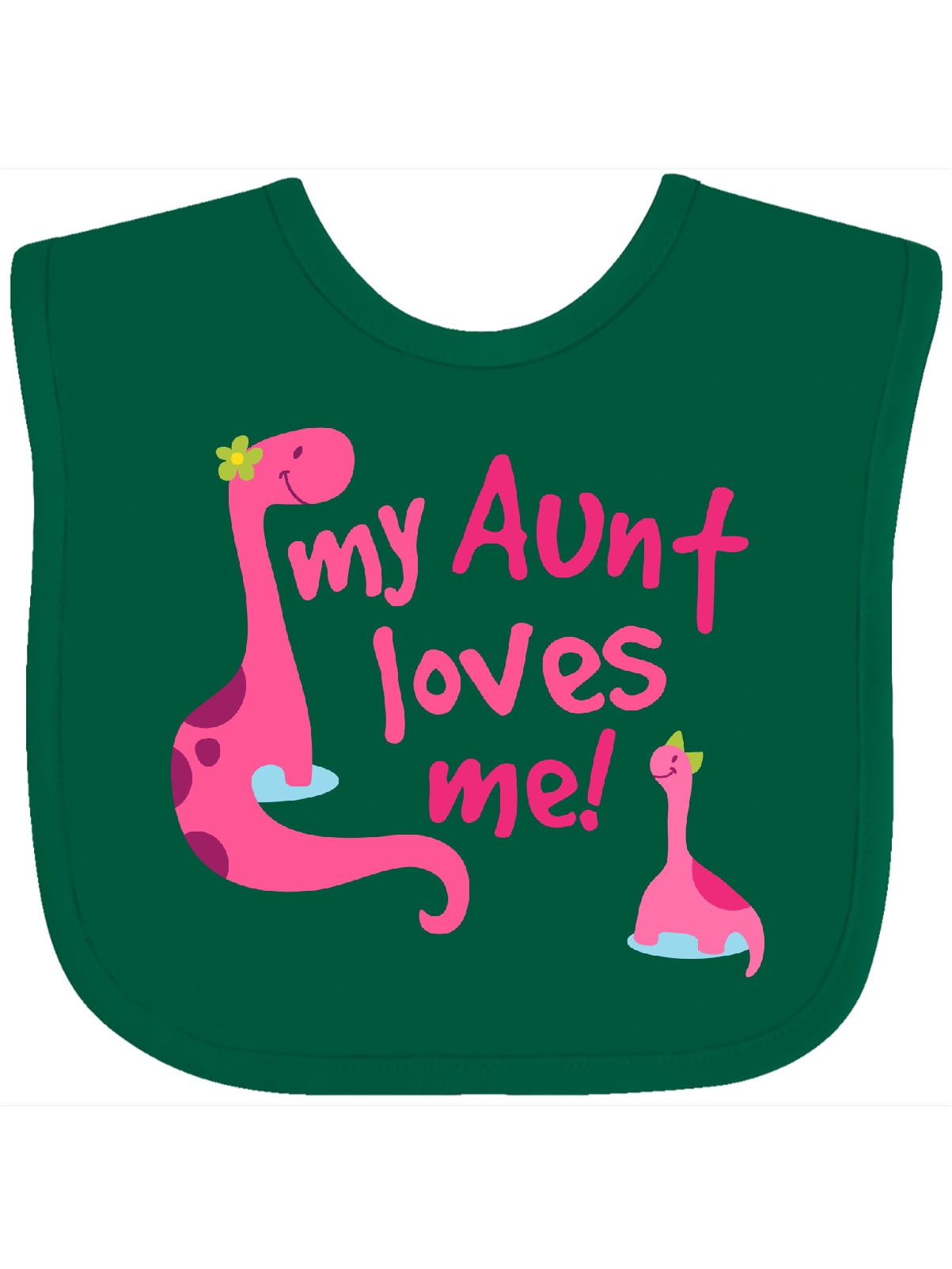 Inktastic My Aunt Loves Me Girls Baby Bib - Walmart.com