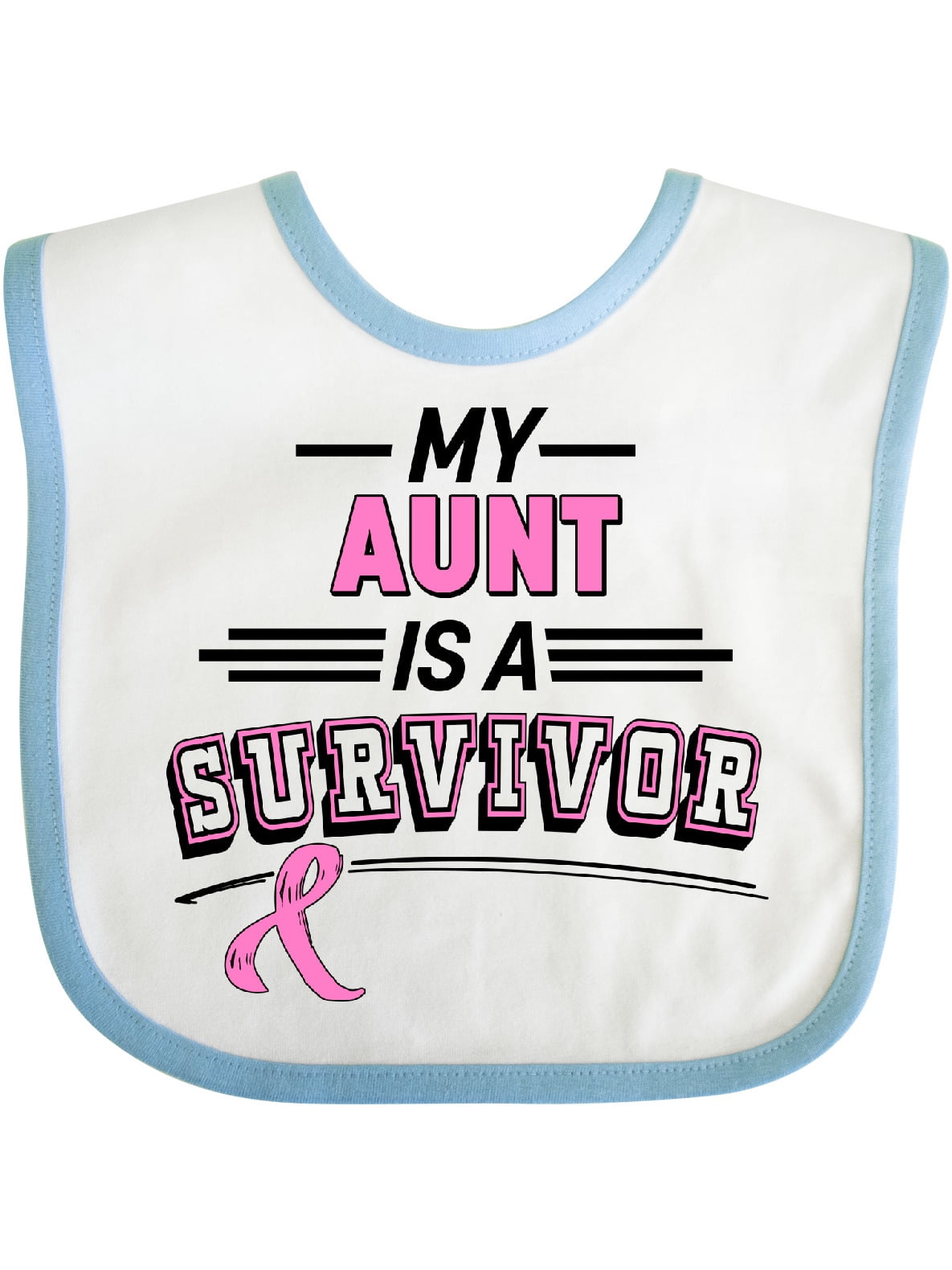 Inktastic My Aunt is a Survivor Breast Cancer Awareness Boys or Girls Baby Bib - Walmart.com