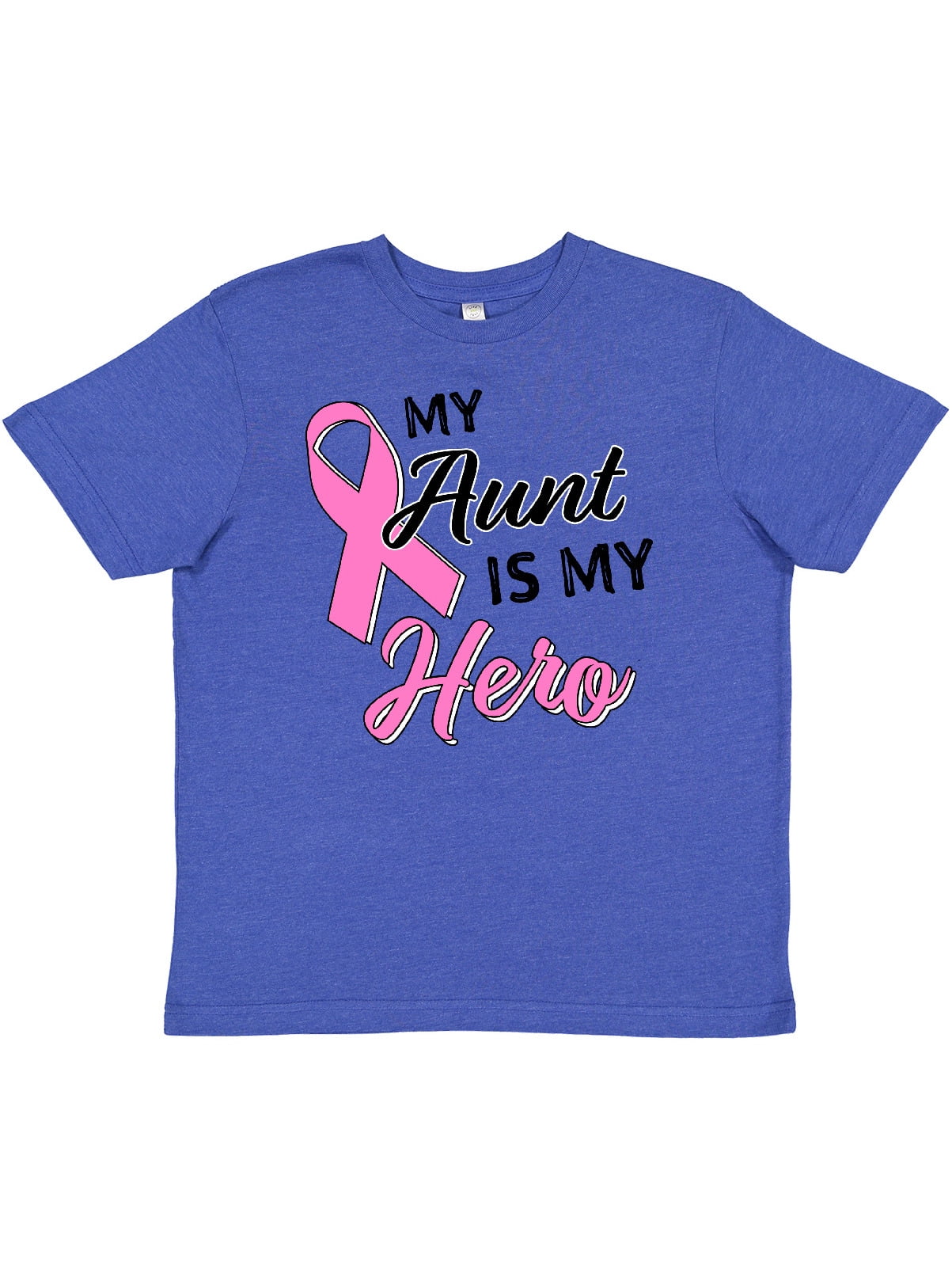 Inktastic My Aunt Is My Hero Breast Cancer Awareness Youth T Shirt