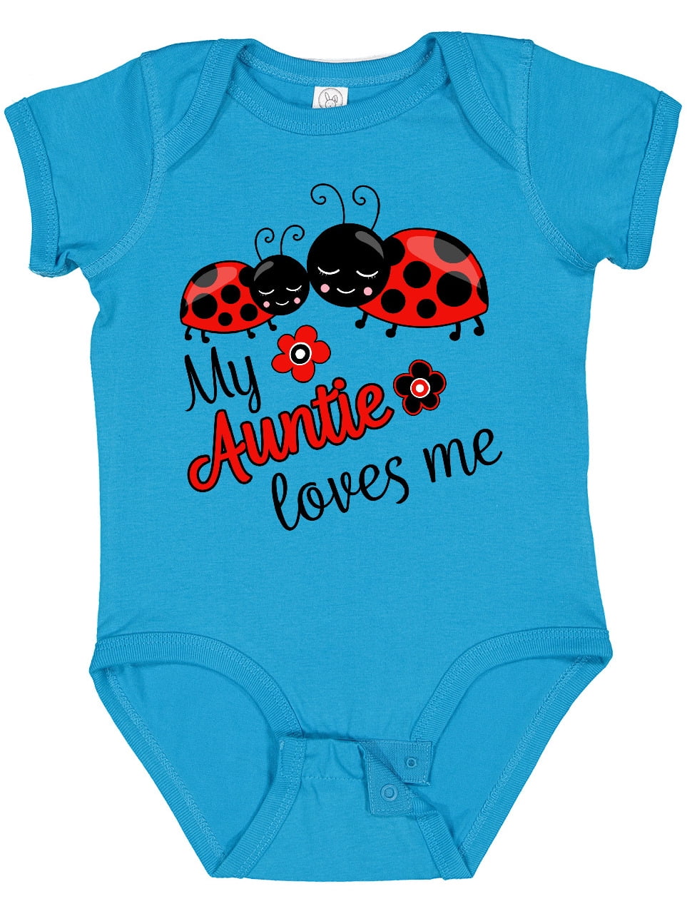 Inktastic My Auntie Loves Me with Cute Lady Bugs Boys or Girls Baby Bodysuit - Walmart.com