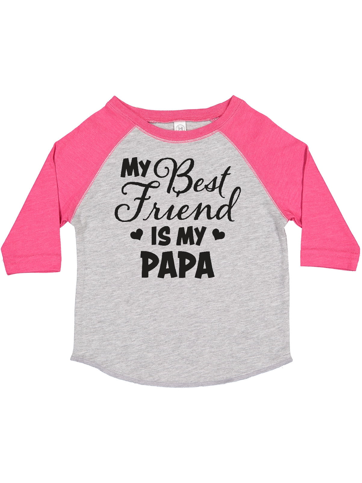 Inktastic My Best Friend is My Papa with Hearts Boys or Girls Toddler T ...