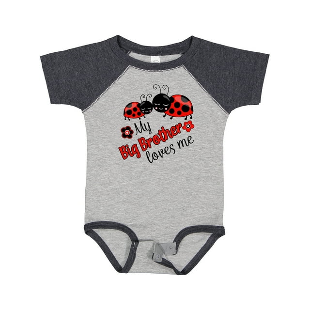 Inktastic My Big Brother Loves Me with Cute Ladybugs Boys or Girls Baby Bodysuit - Walmart.com