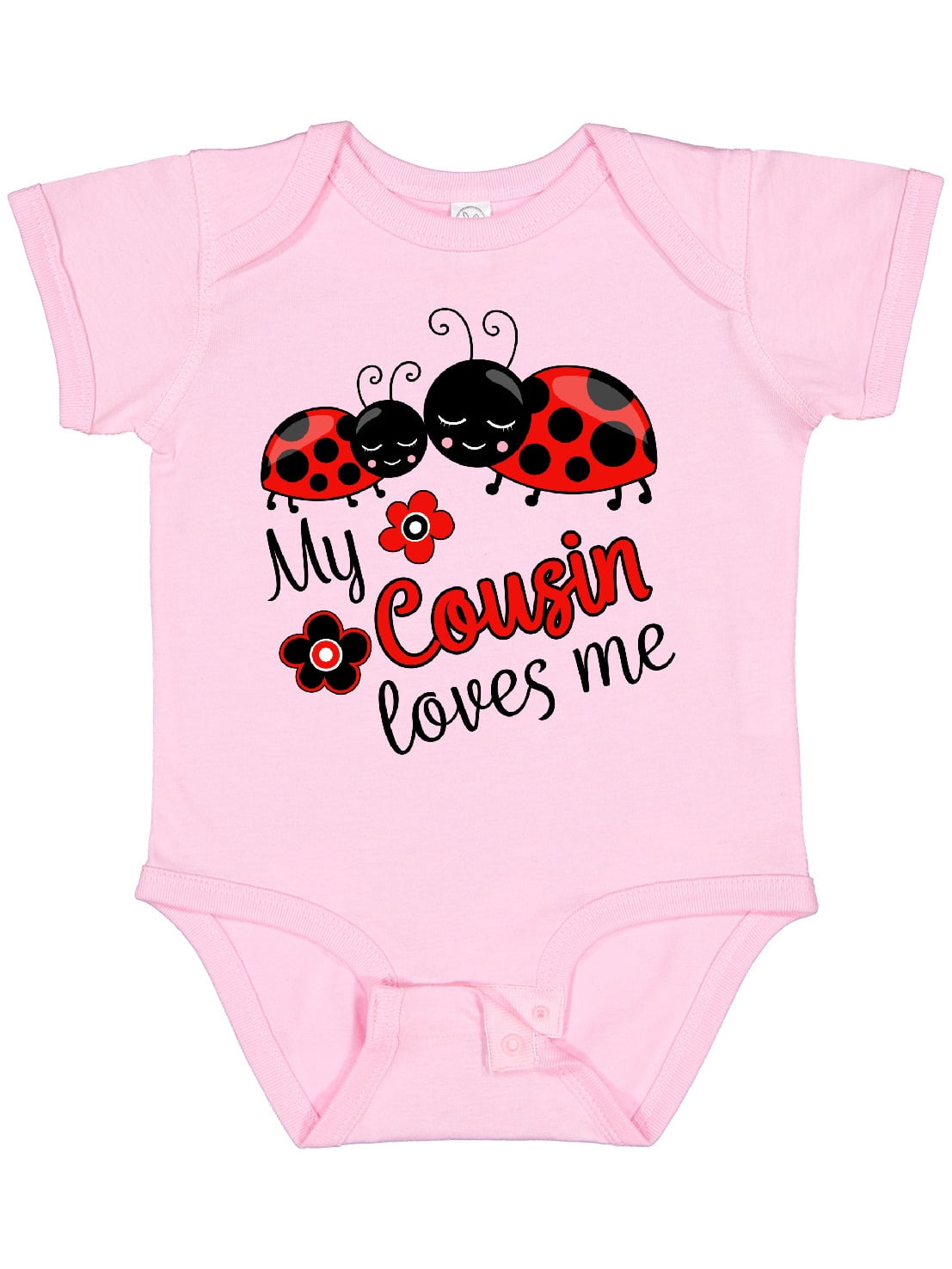 Inktastic My Cousin Loves Me with Cute Ladybugs Boys or Girls Baby ...
