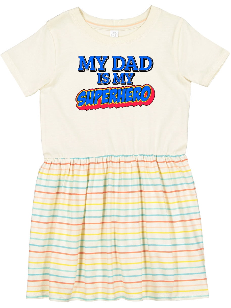 Inktastic My Dad is My Superhero Girls Toddler Dress - Walmart.com