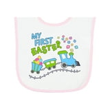 Inktastic My First Easter Train Baby Terry Cloth Bib - Walmart.com