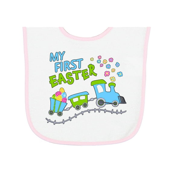 Inktastic My First Easter Train Baby Terry Cloth Bib - Walmart.com