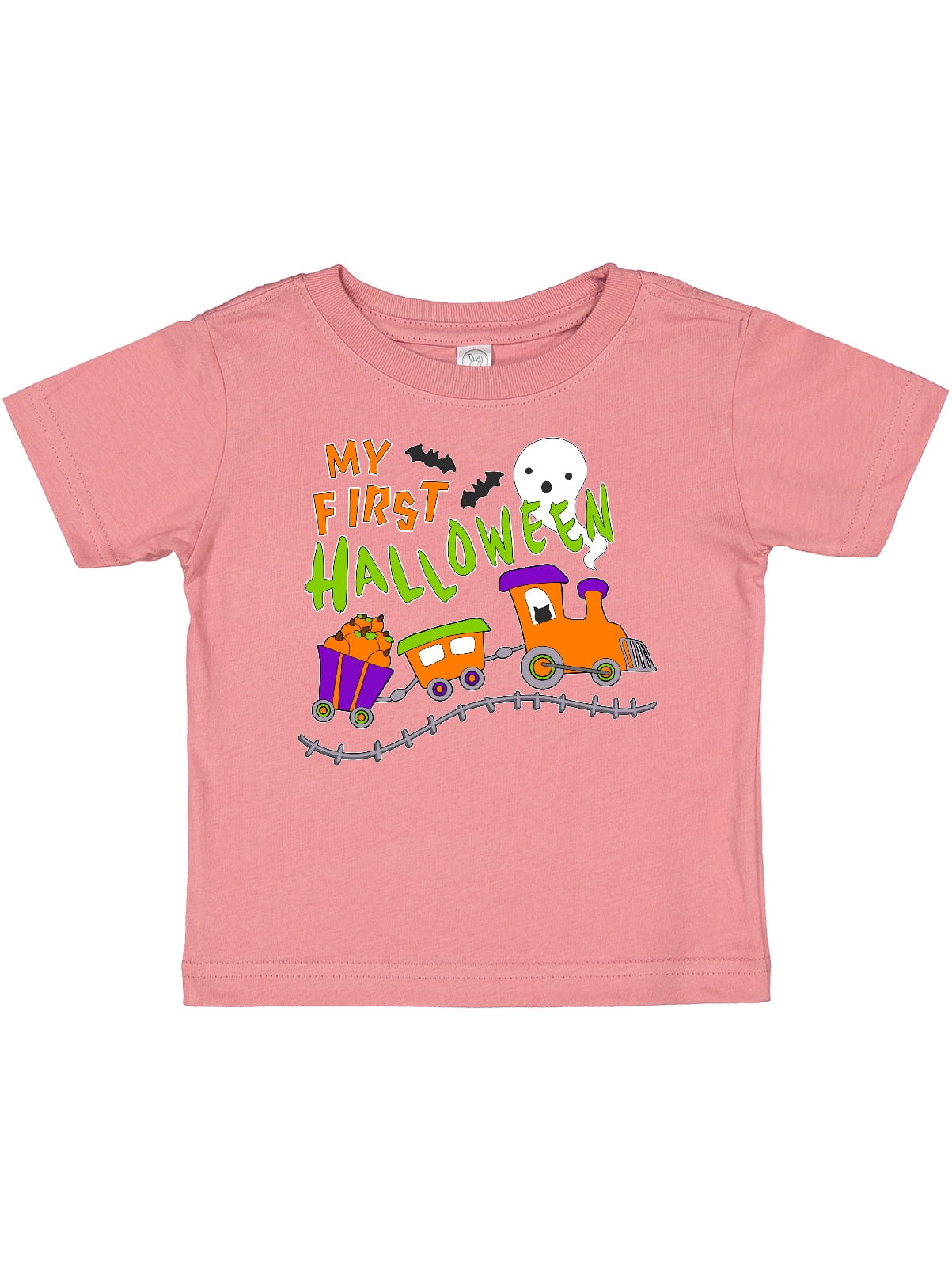 Inktastic My First Halloween- Train with Pumpkins, Bats, Cat,and Ghost ...