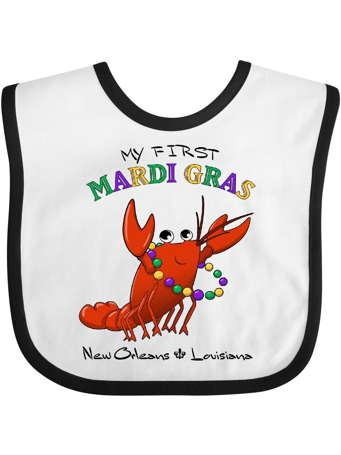 Inktastic My First Mardi Gras Crawfish Boys or Girls Baby Bib - Walmart.com