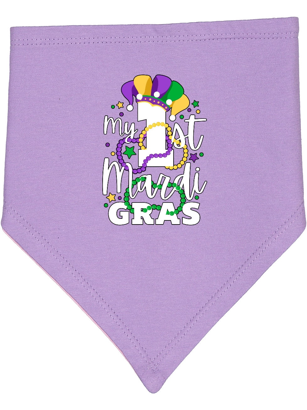 Inktastic My First Mardi Gras with Jester Hat and Beads Baby Bandana ...