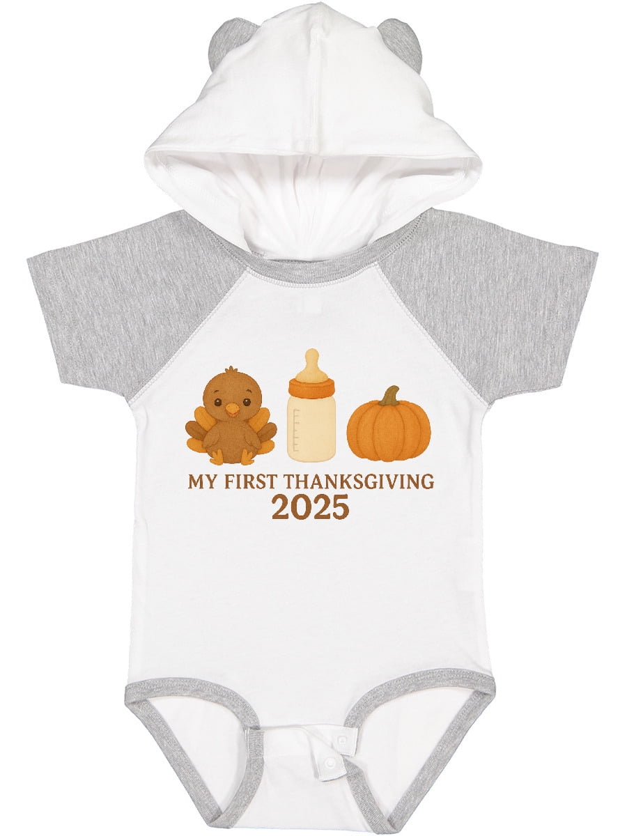 Inktastic My First Thanksgiving 2025 Baby Boys or Girls Baby Bodysuit ...
