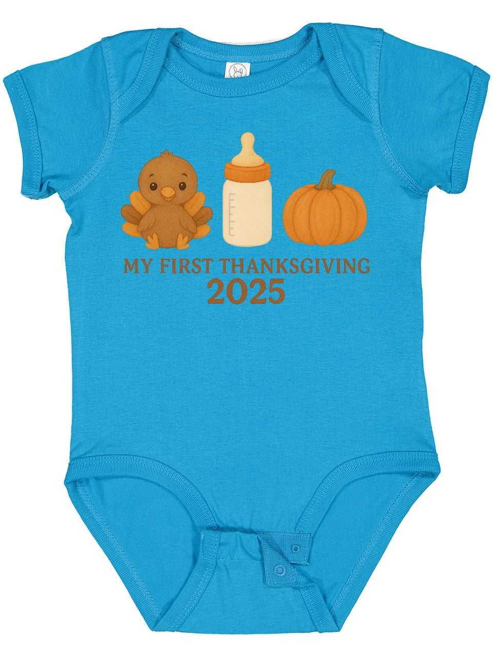 Inktastic My First Thanksgiving 2025 Baby Boys or Girls Baby Bodysuit ...