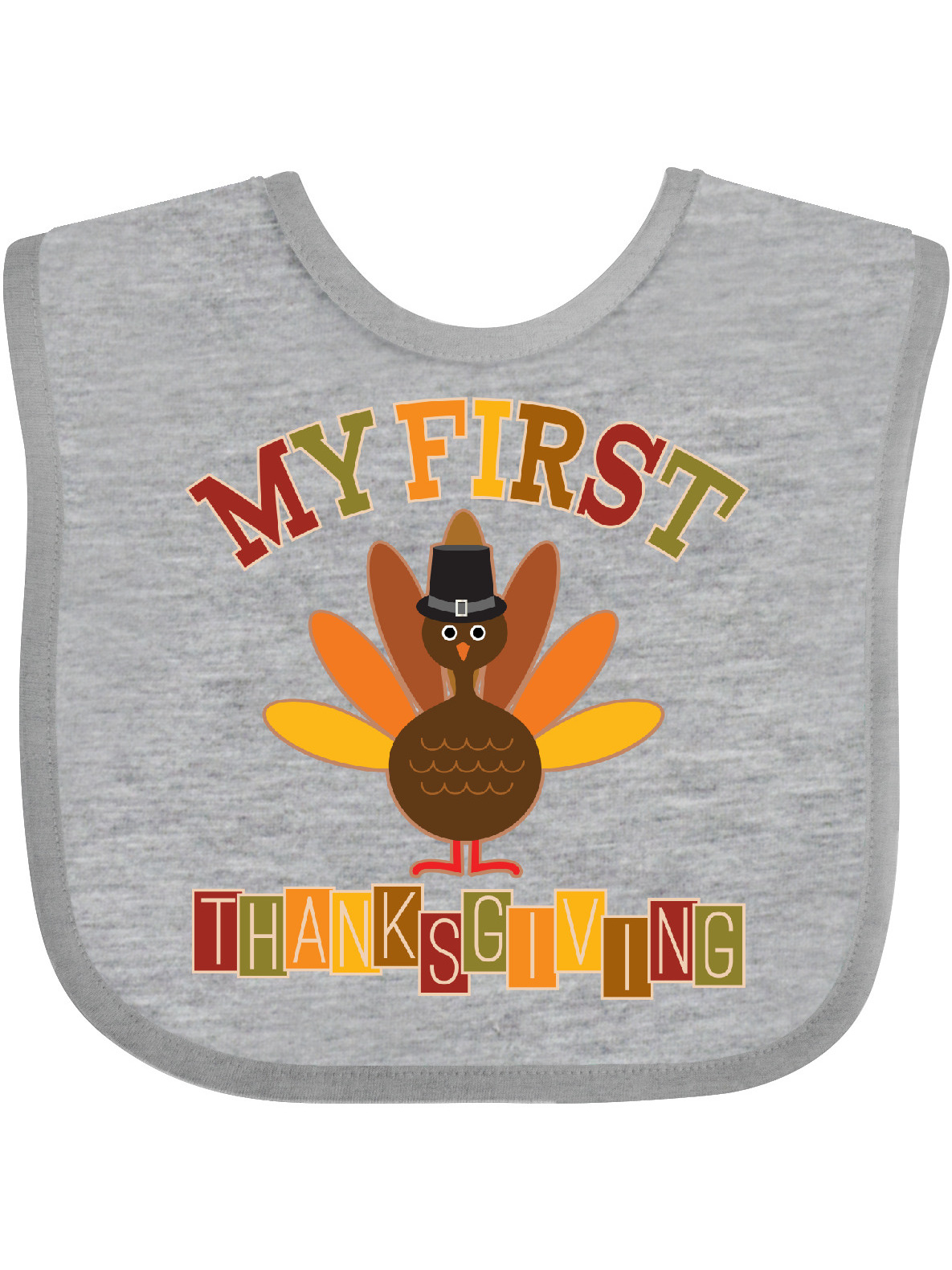 Inktastic My First Thanksgiving Day Turkey Boys or Girls Baby Bib ...