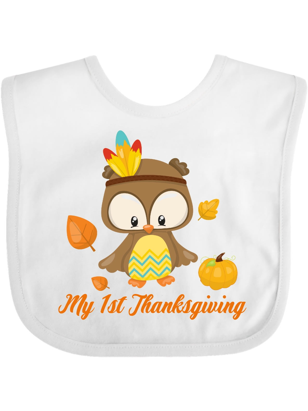 Inktastic My First Thanksgiving Owl Boys or Girls Baby Bib - Walmart.com