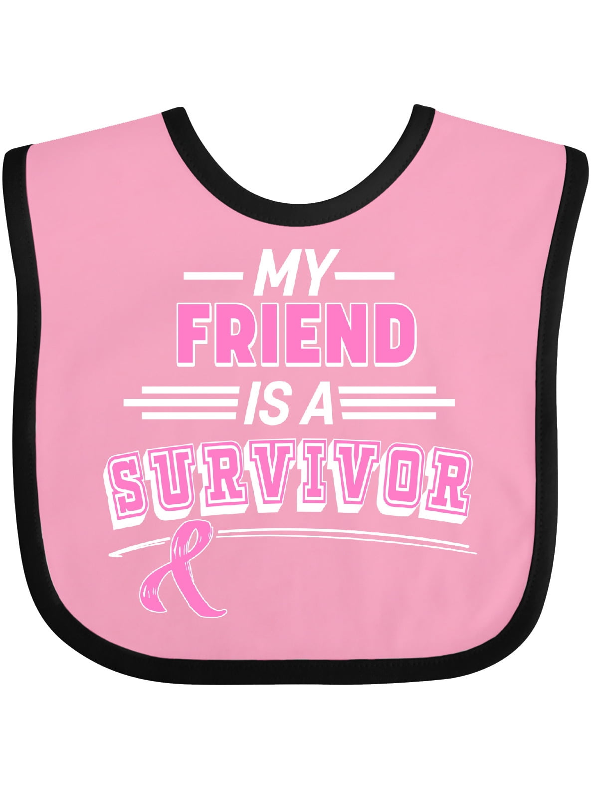 Inktastic My Friend is a Survivor Breast Cancer Awareness Boys or Girls Baby Bib - Walmart.com