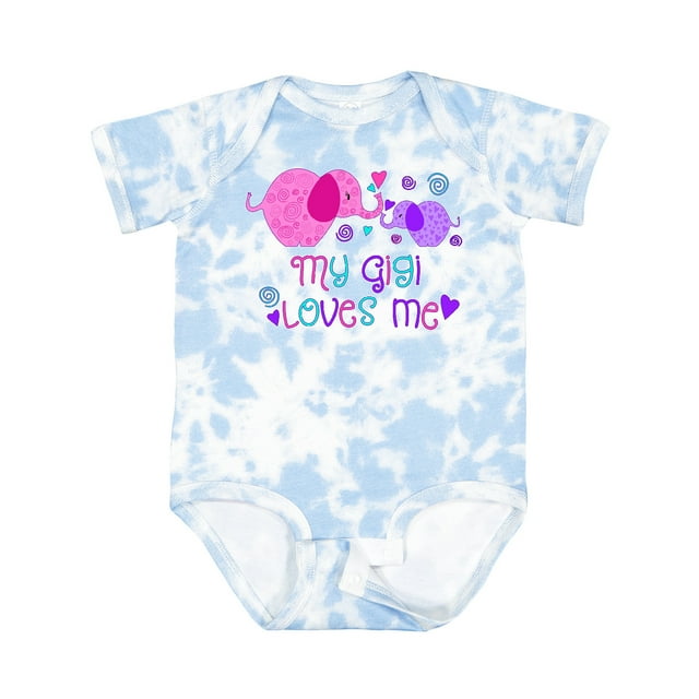 Inktastic My Gigi Loves Me- Cute Elephants Boys or Girls Baby Bodysuit - Walmart.com