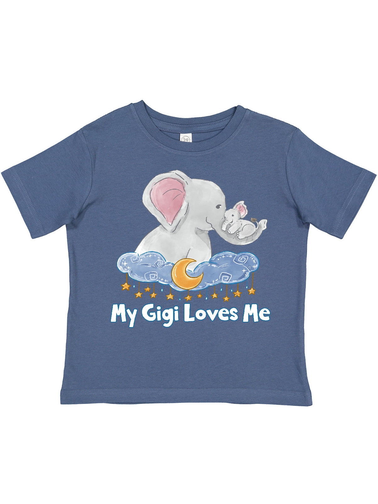 Inktastic My Gigi Loves Me Cute Elephants Clouds Moon and Stars Boys or Girls Toddler T-Shirt ...