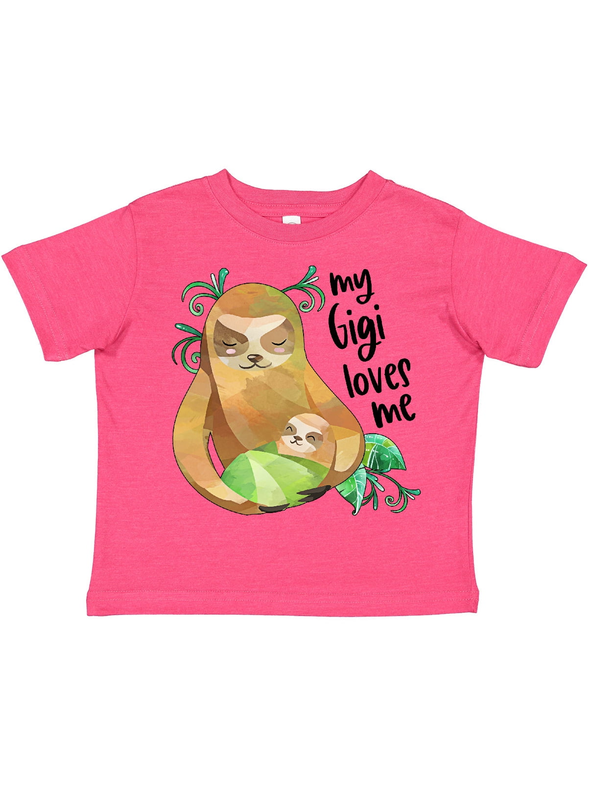 Inktastic My Gigi Loves Me Cute Sloth and Baby Boys or Girls Toddler T ...