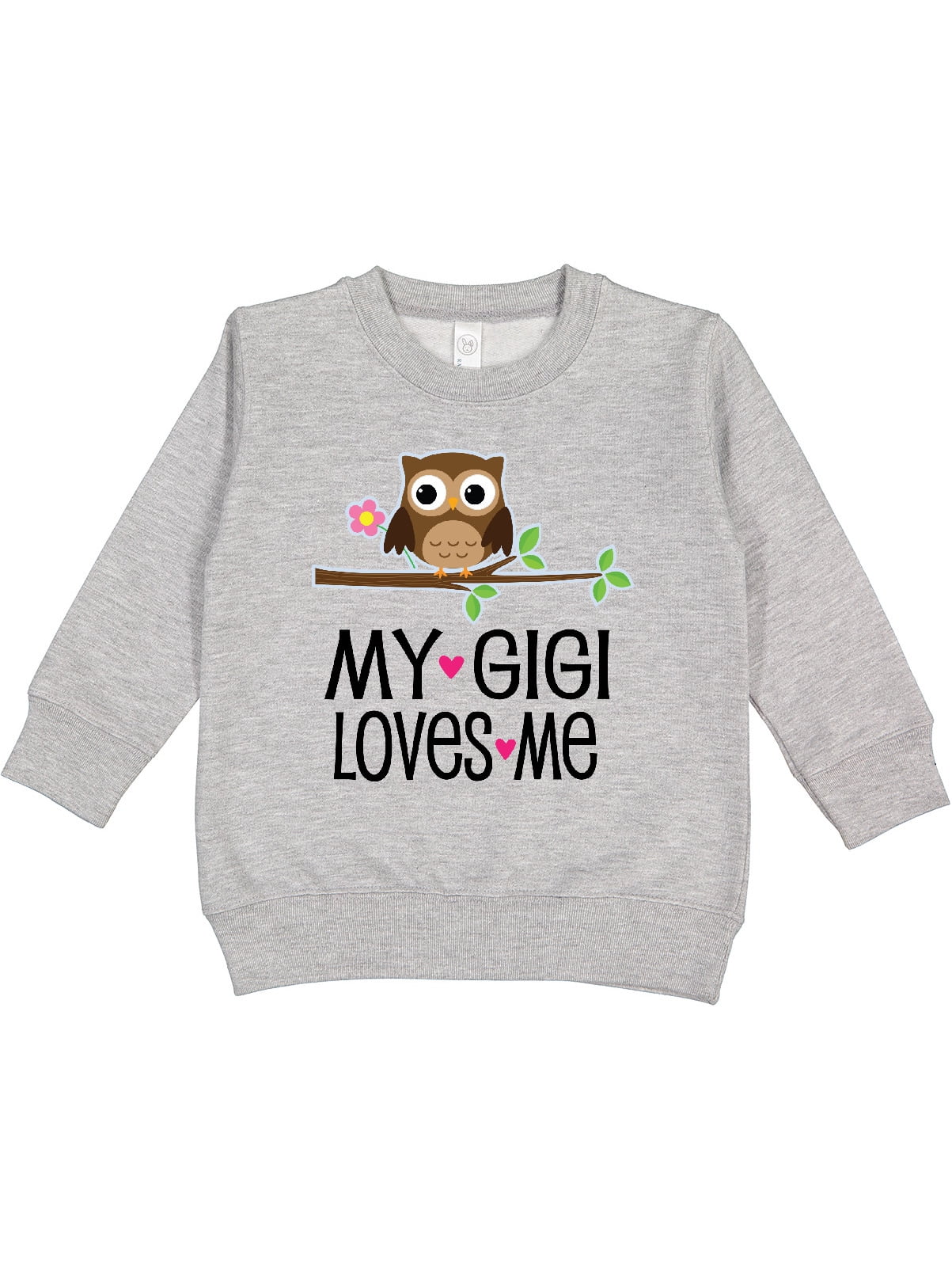 Inktastic My Gigi Loves Me Girl Owl Toddler Sweatshirt - Walmart.com