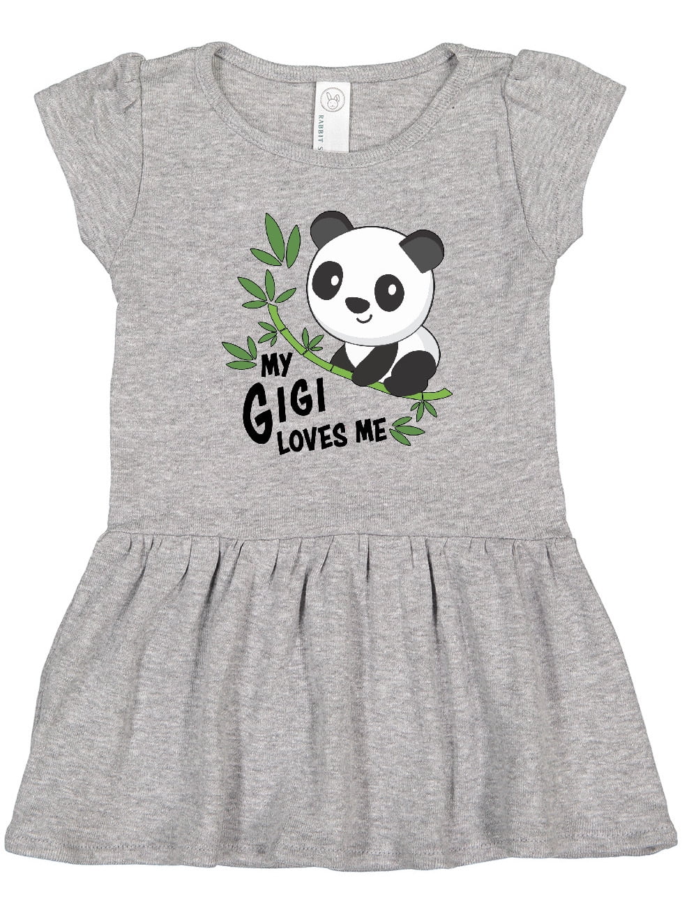 Inktastic My Gigi Loves Me- cute panda Girls Toddler Dress - Walmart.com