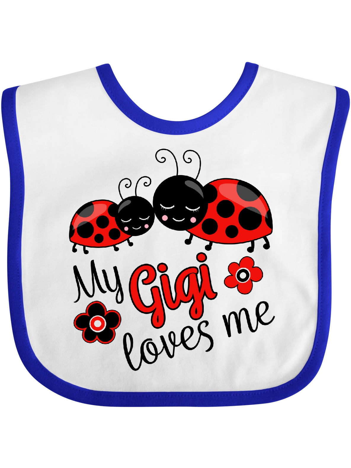 Inktastic My Gigi Loves Me with Cute Ladybugs Boys or Girls Baby Bib - Walmart.com