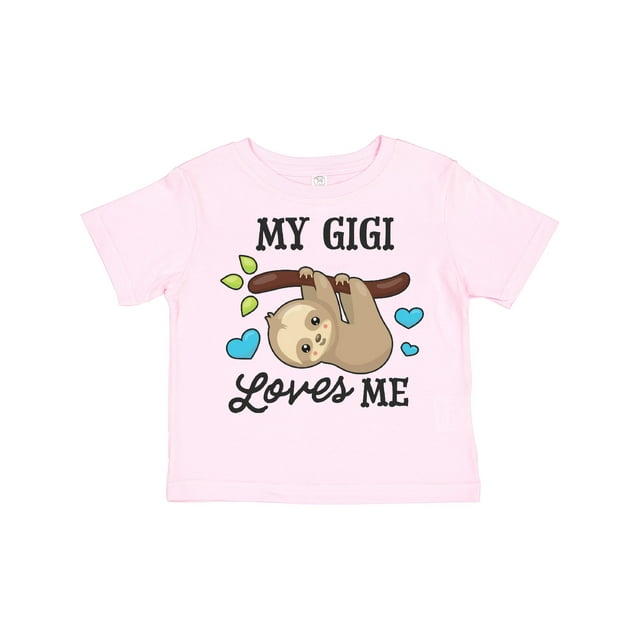 Inktastic My Gigi Loves Me with Sloth and Hearts Boys or Girls Toddler T-Shirt - Walmart.com