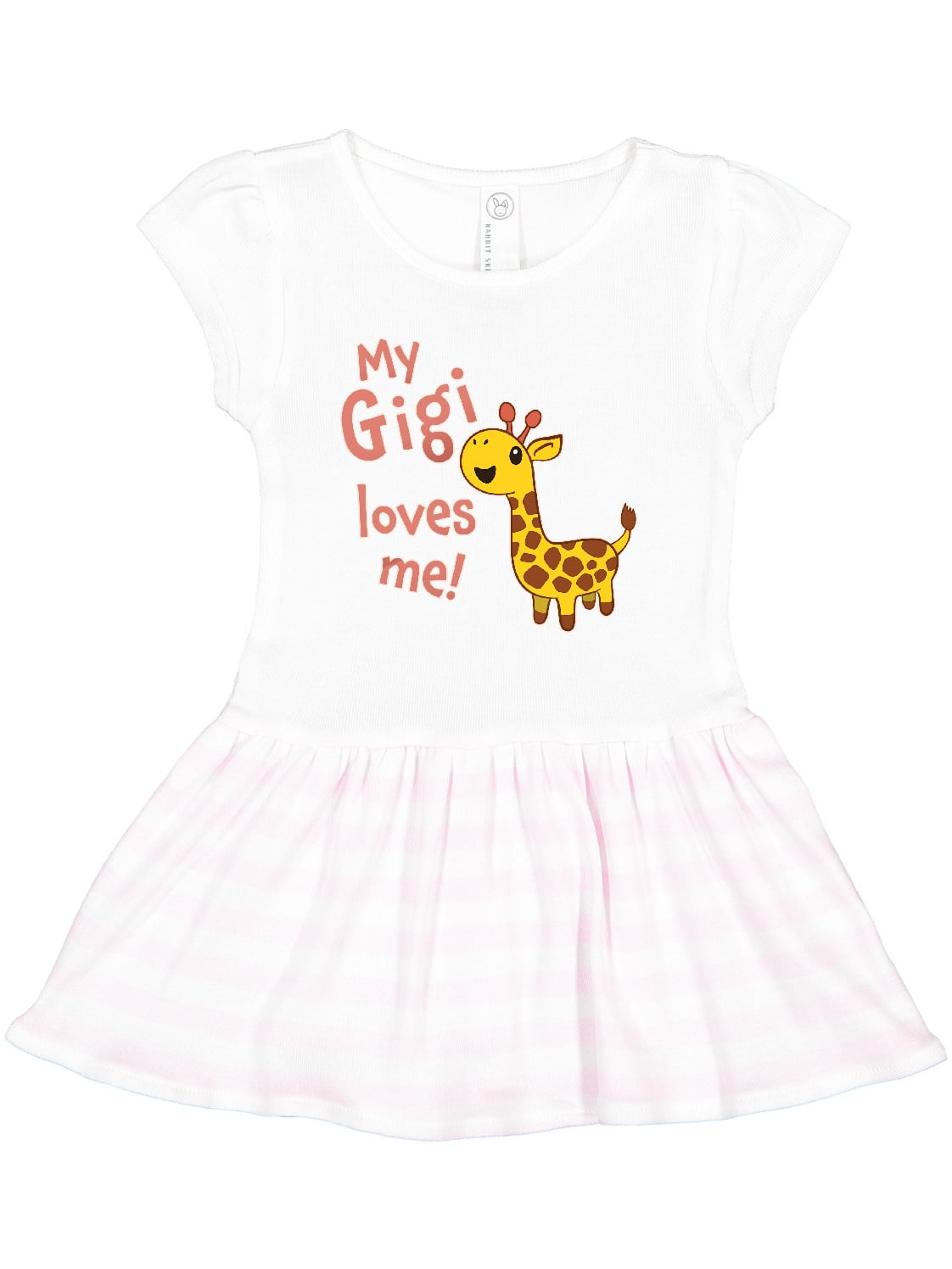 Inktastic My Gigi Loves me- cute giraffe Girls Toddler Dress - Walmart.com