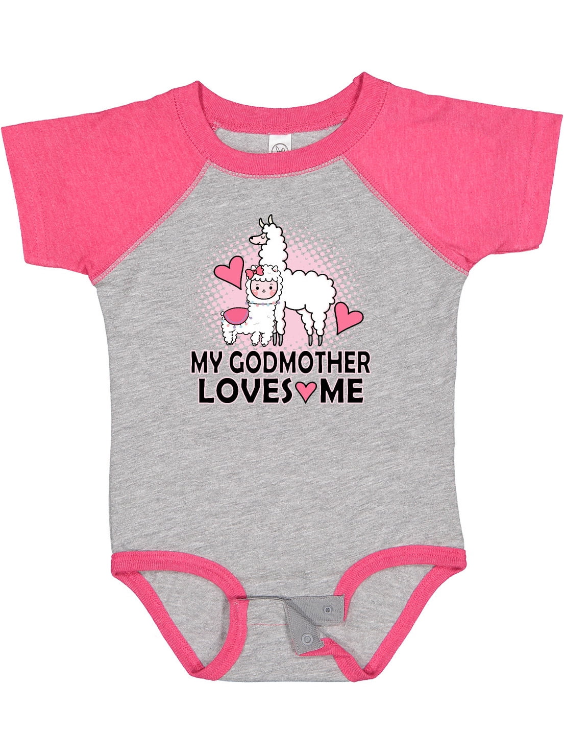 Inktastic My Godmother Loves Me Llama Girls Baby Bodysuit - Walmart.com