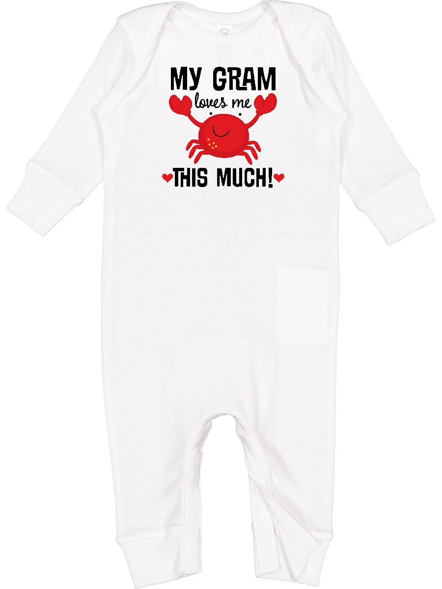 Inktastic My Gram Loves Me Grandchild Baby Romper Coveralls - Walmart.com